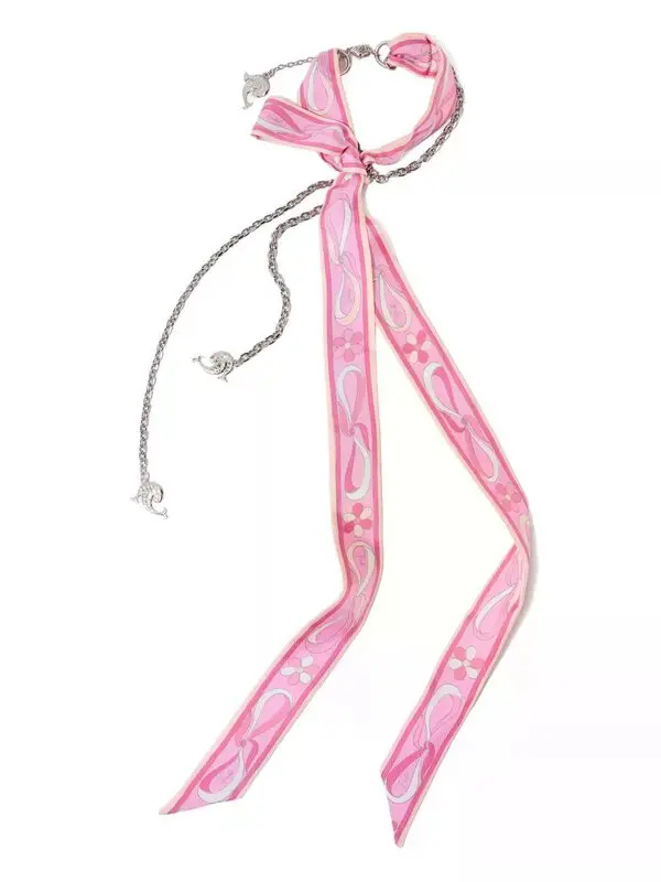 Emilio Pucci Dolphin Silk Necklace - Pink
