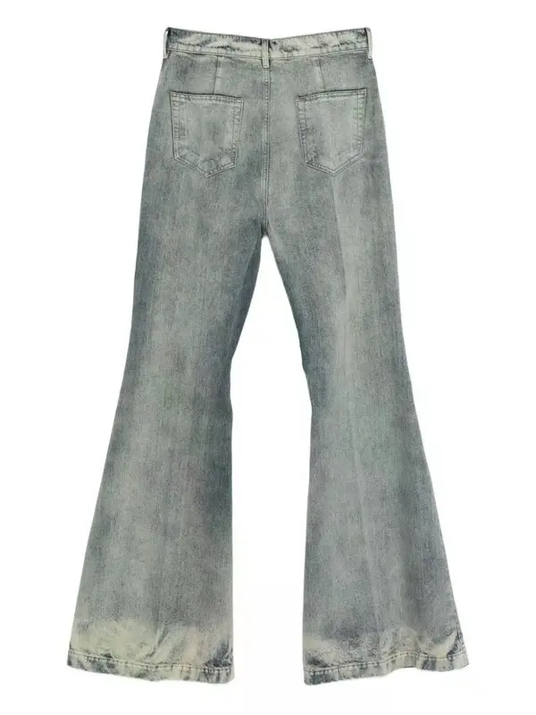 Rick Owens Cotton Flared Jeans - Grey