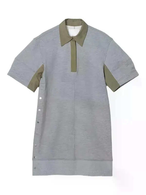 3.1 Phillip Lim Polo-collar Short-sleeve Mini Dress - Grey