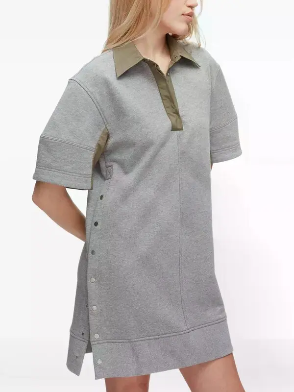 3.1 Phillip Lim Polo-collar Short-sleeve Mini Dress - Grey