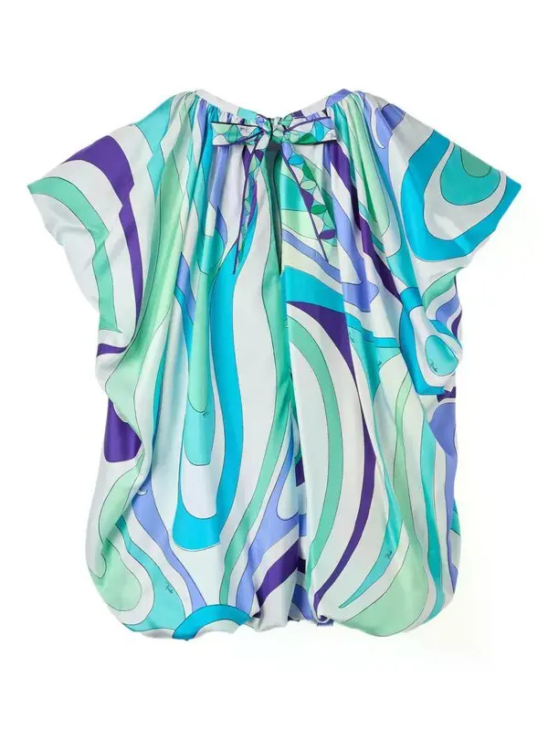 Emilio Pucci Marmo-print Voluminous Top