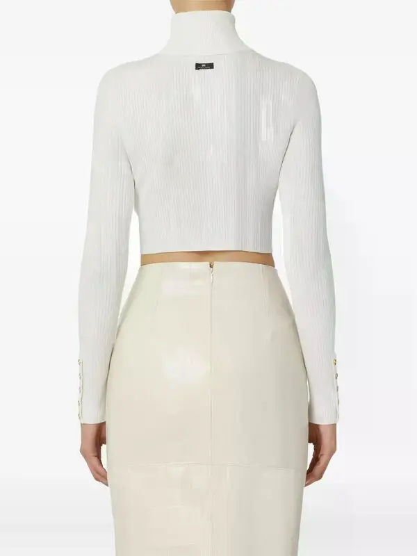 Elisabetta Franchi Ribbed Buttoned Sweater