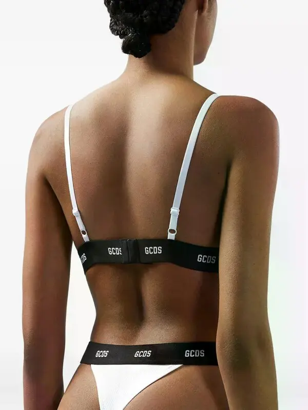 Gcds Logo-band Triangle Bra - White