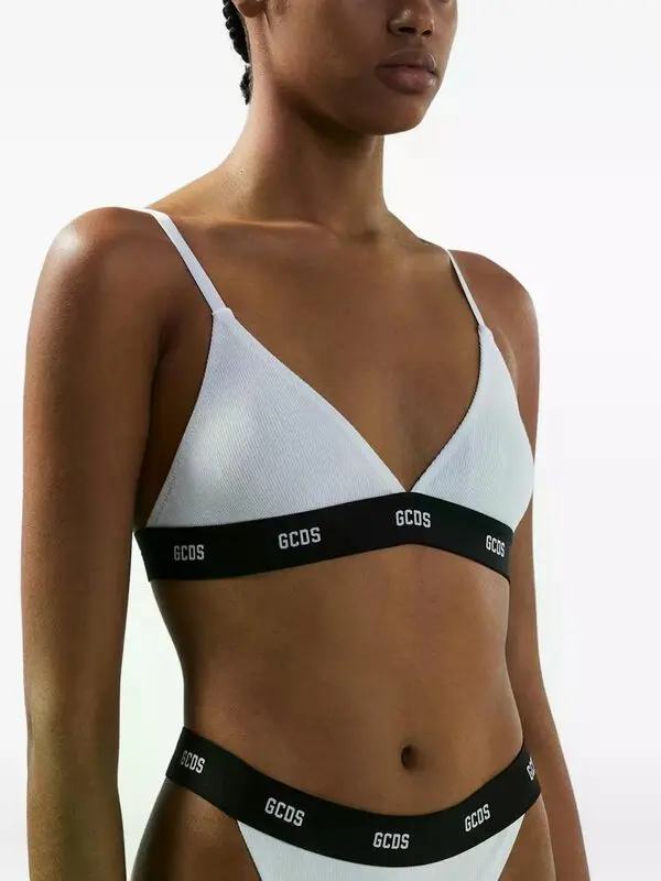 Gcds Logo-band Triangle Bra - White