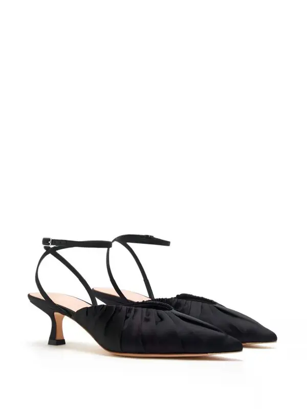 LOEFFLER RANDALL 50mm Ruched-detail Pumps
