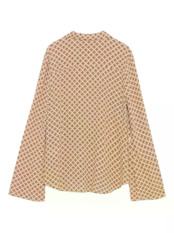 Superdry Flared-sleeve Patterned Blouse
