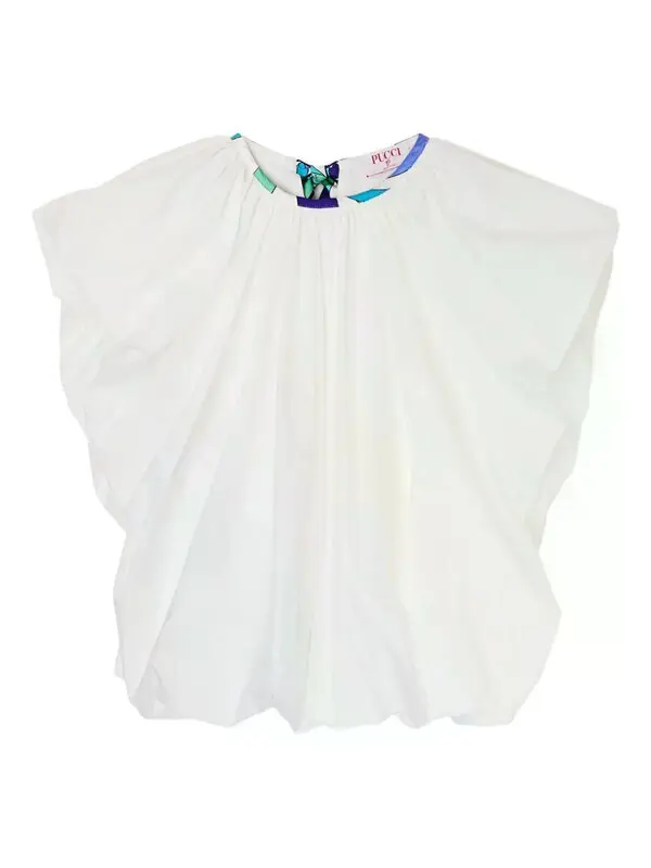 Emilio Pucci Printed-neckline Voluminous Top