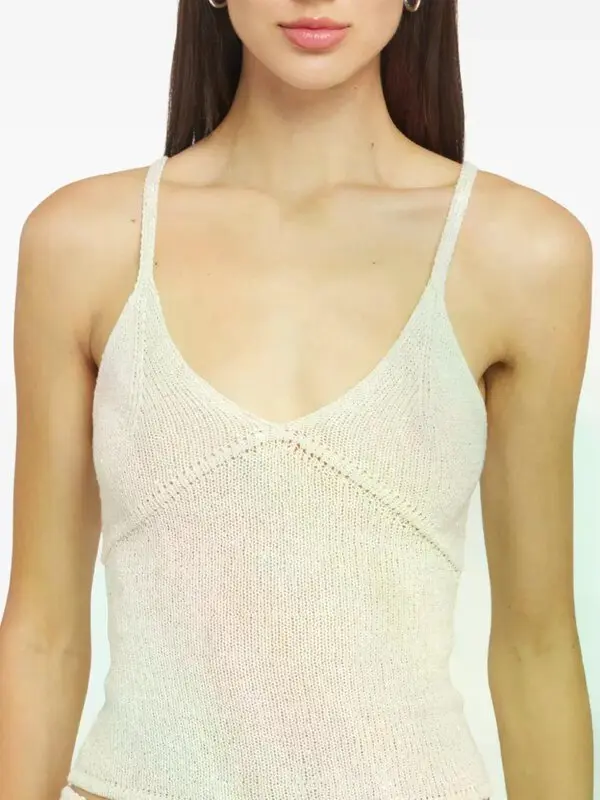 ASTA RESORT Carolina V-neck Top - Neutrals