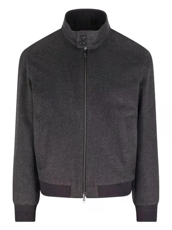 Zegna Wool-blend High-neck Jacket