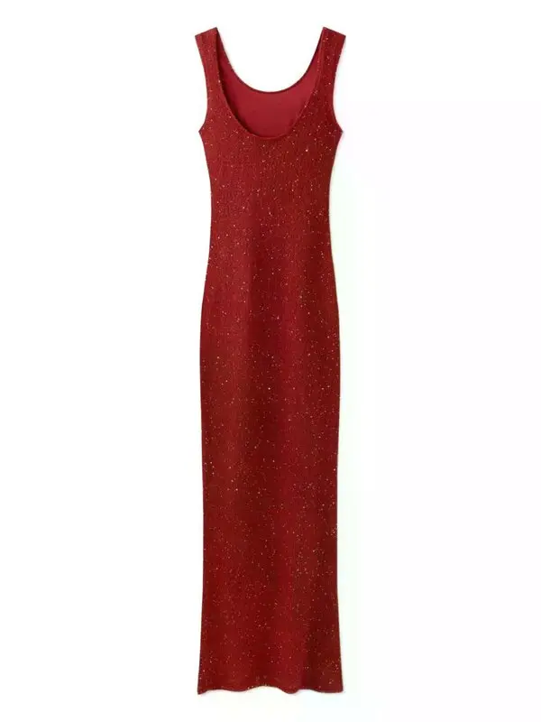 Asta Resort Ana Scoop Neck Maxi Dress - Red