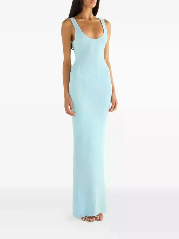 Asta Resort Ana Sequin Embellished Maxi Dress - Blue | Editorialist