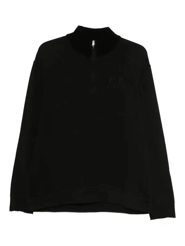 C.P. COMPANY Logo-embroidered Half-zip Sweatshirt