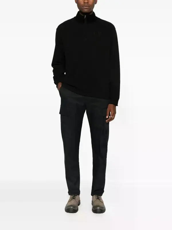 C.P. COMPANY Logo-embroidered Half-zip Sweatshirt