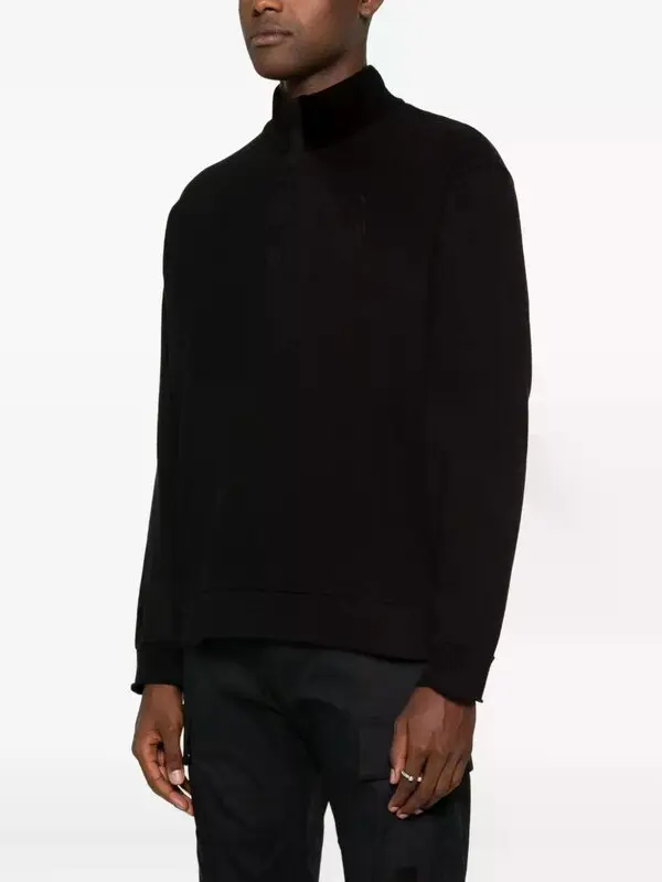 C.P. COMPANY Logo-embroidered Half-zip Sweatshirt