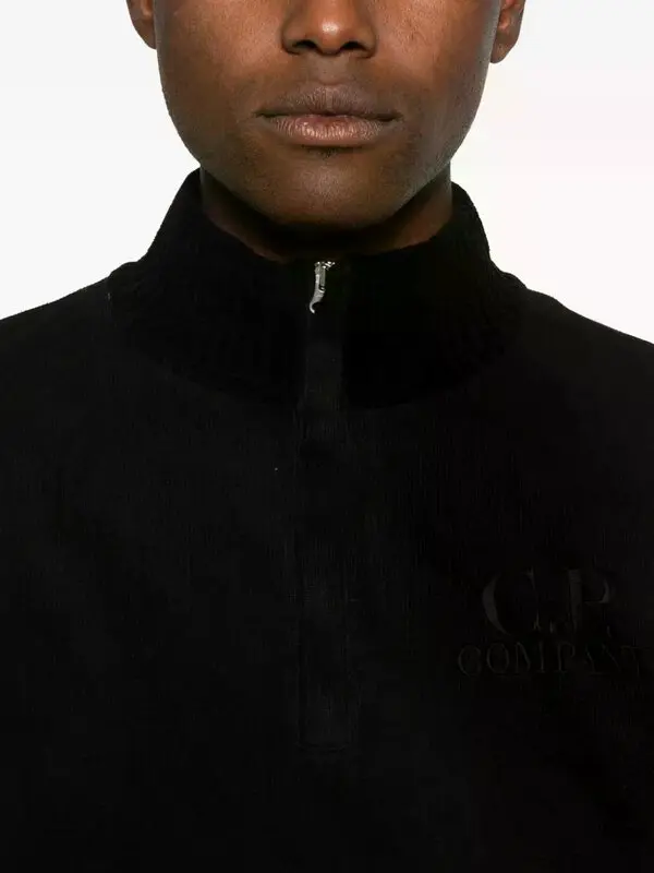 C.P. COMPANY Logo-embroidered Half-zip Sweatshirt