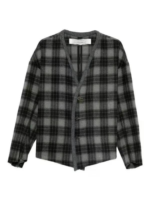 INDIVIDUAL SENTIMENTS Plaid-pattern Cardigan