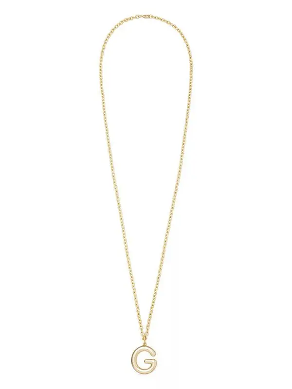 ROXANNE ASSOULIN Big Puffy Initial Necklace - Gold