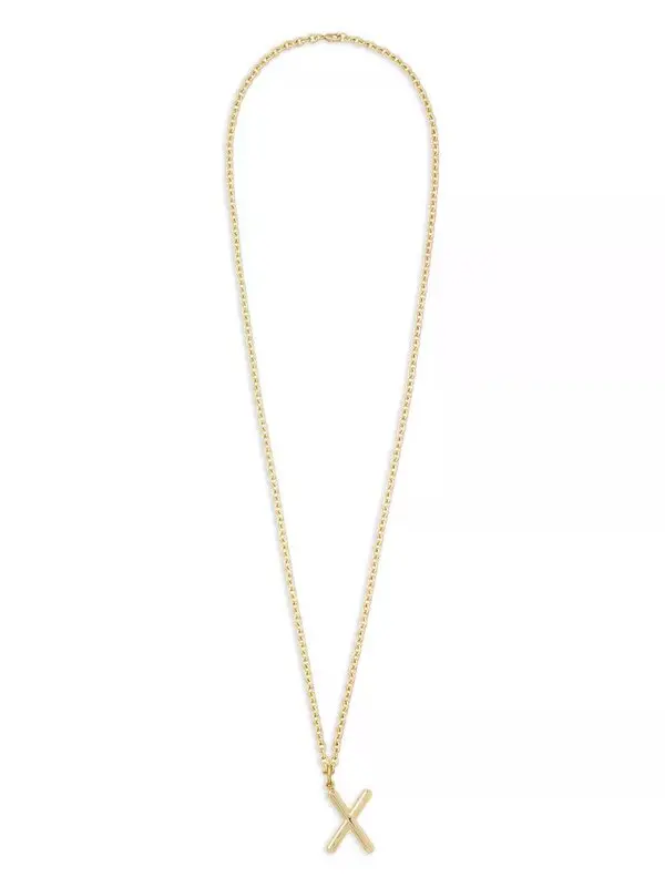 ROXANNE ASSOULIN Big Puffy Initial Necklace - Gold