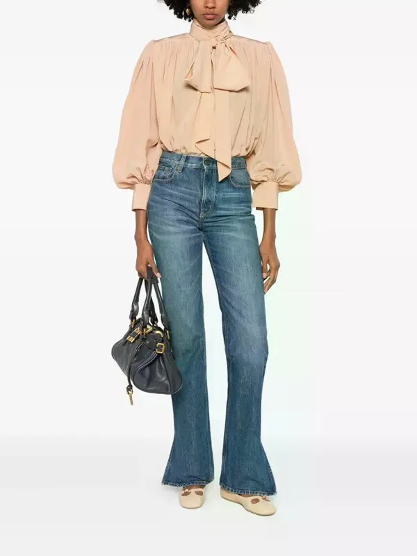 Chloé Side-slit Straight-leg Jeans