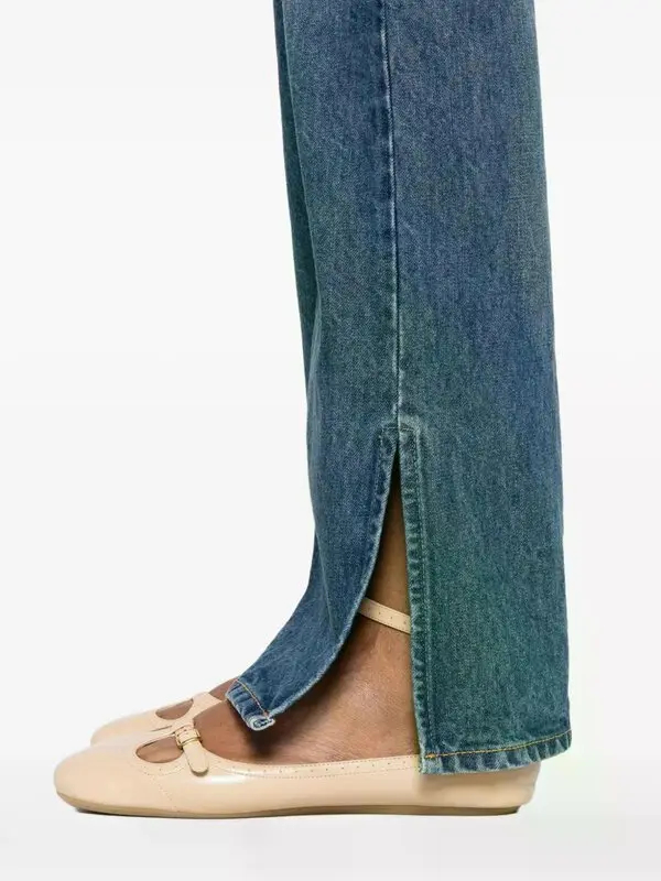 Chloé Side-slit Straight-leg Jeans