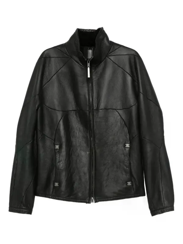 ISAAC SELLAM EXPERIENCE Panelled Zip-front Leather Jacket