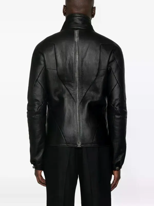 ISAAC SELLAM EXPERIENCE Panelled Zip-front Leather Jacket