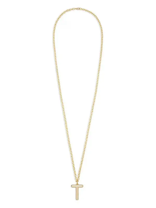 ROXANNE ASSOULIN Big Puffy Initial Necklace - Gold