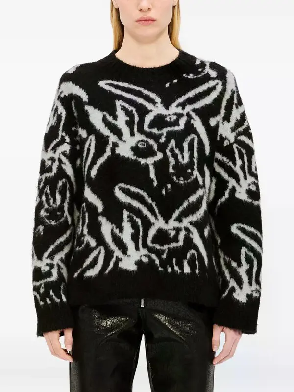 MSGM Rabbit-print Sweatshirt