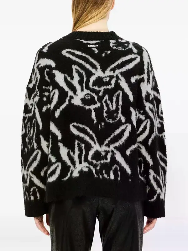 MSGM Rabbit-print Sweatshirt