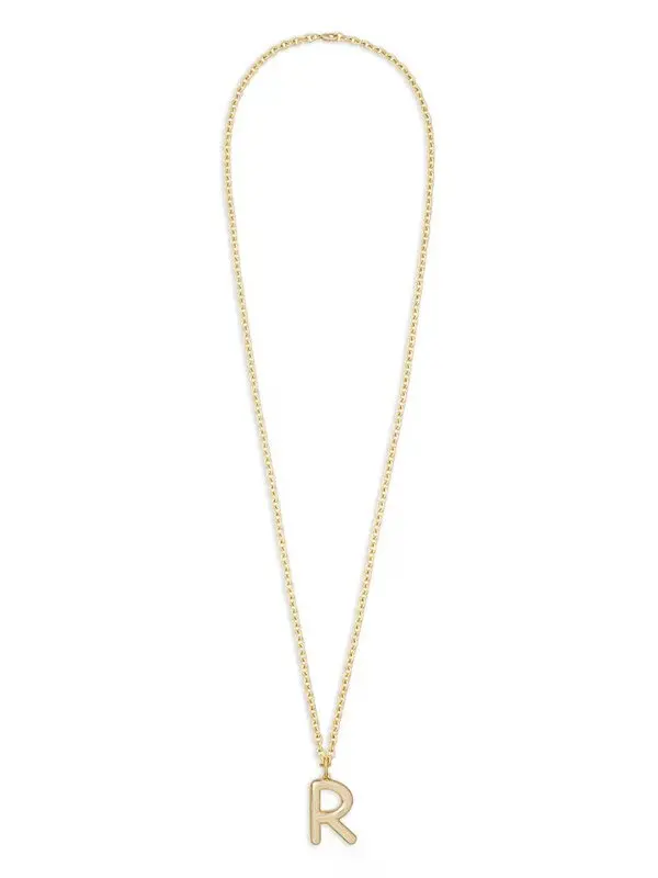 ROXANNE ASSOULIN Big Puffy Initial Necklace - Gold