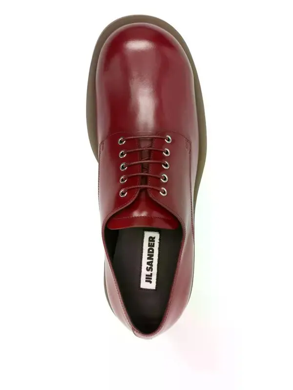 JIL SANDER Leather Derby Shoes - Red