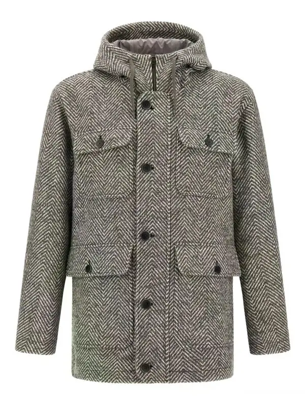 Herno Herringbone Hooded Jacket