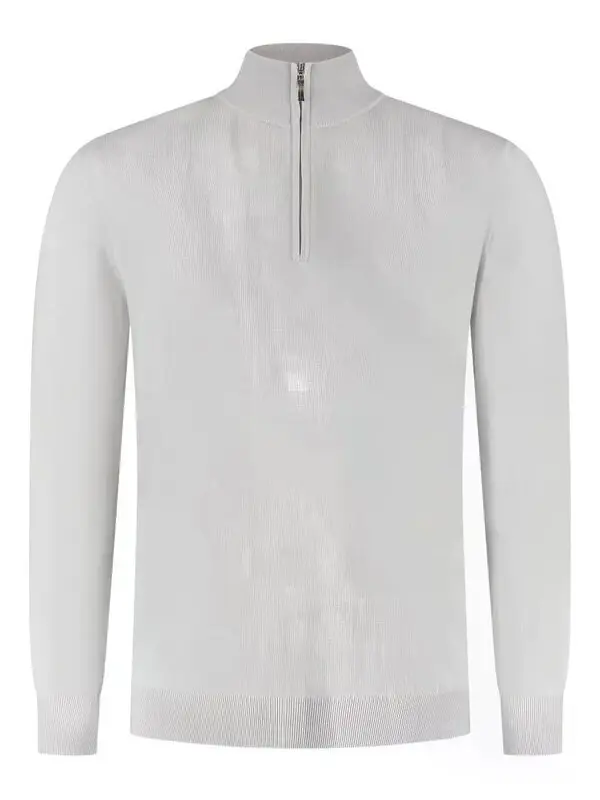 DORIANI CASHMERE Zip-up High-neck Sweater