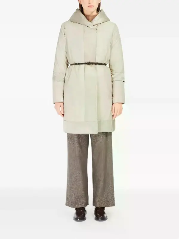 Max Mara Novef Hooded Wrap Coat - Neutrals