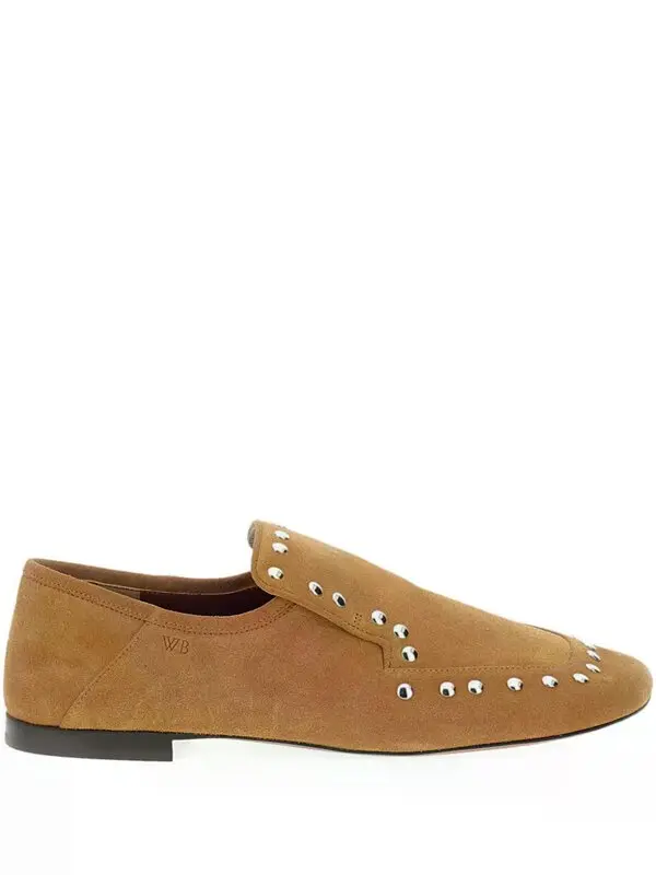 WALES BONNER Stud-embellished Loafers - Brown