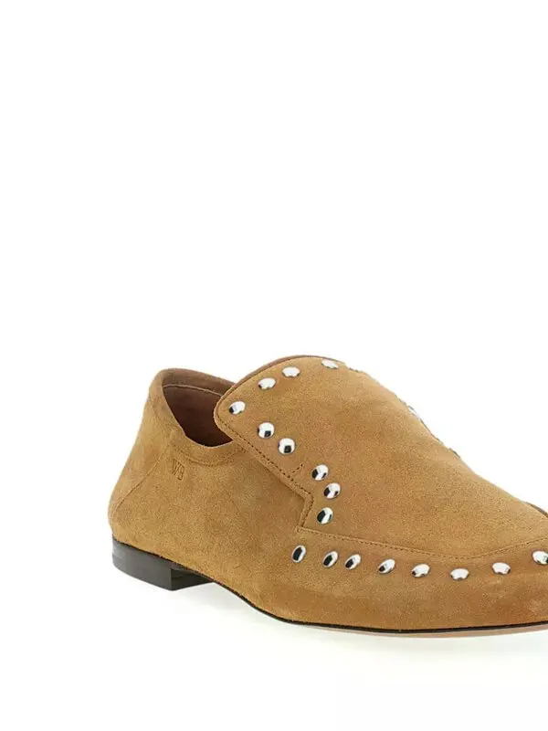 WALES BONNER Stud-embellished Loafers - Brown