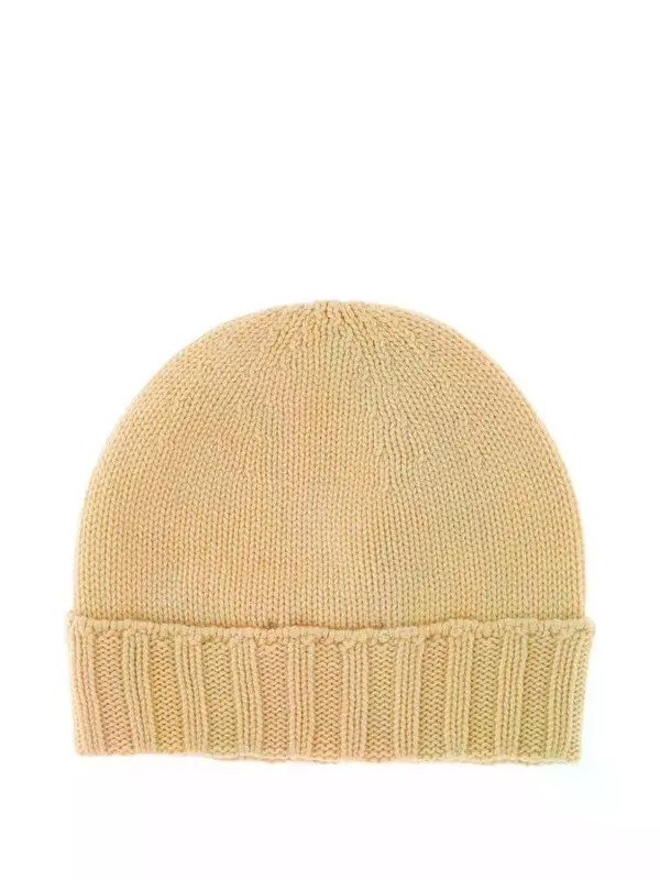 DRUMOHR Ribbed Knit Wool Beanie - Neutrals