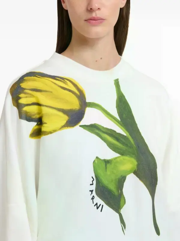 Marni Tulip-print Sweatshirt - White