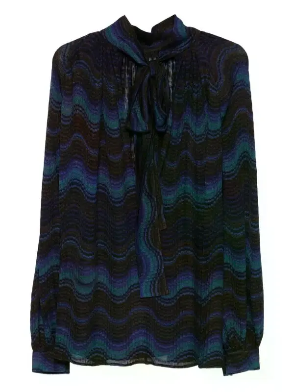 Missoni Patterned Tie-neck Blouse
