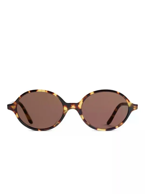 Khaite X Oliver Peoples Oval-frame Sunglasses - Brown