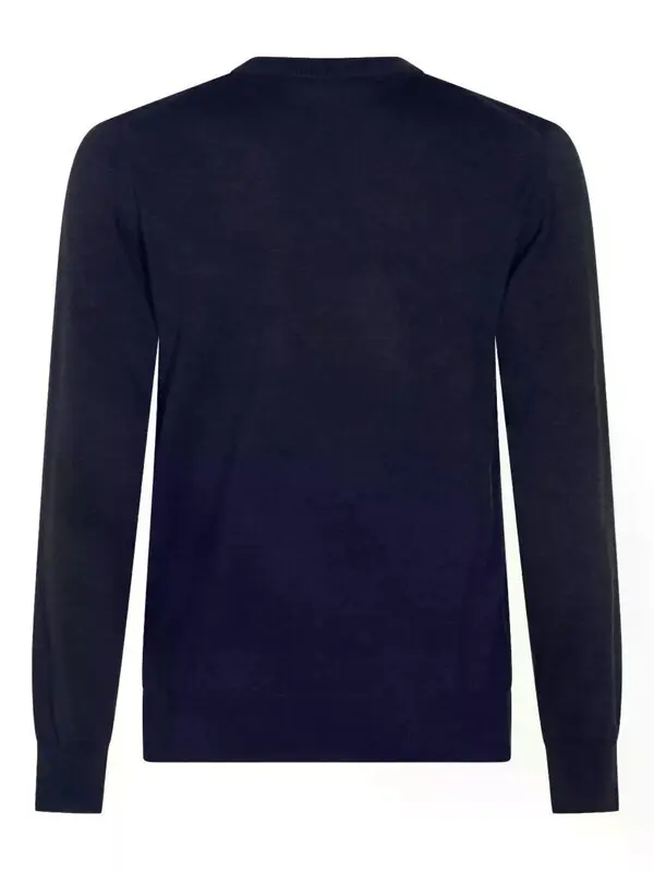 Altea Virgin Wool V-neck Sweater - Blue