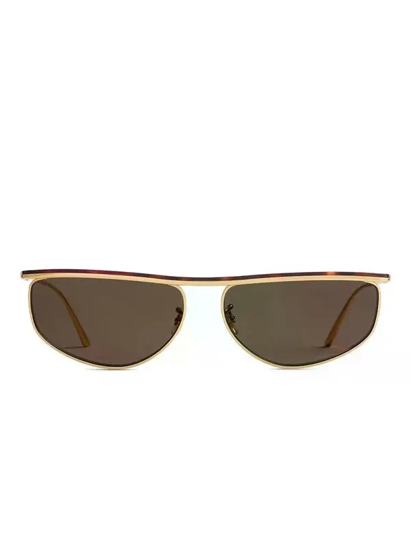 Khaite X Oliver Peoples 1986c Browline Sunglasses - Gold