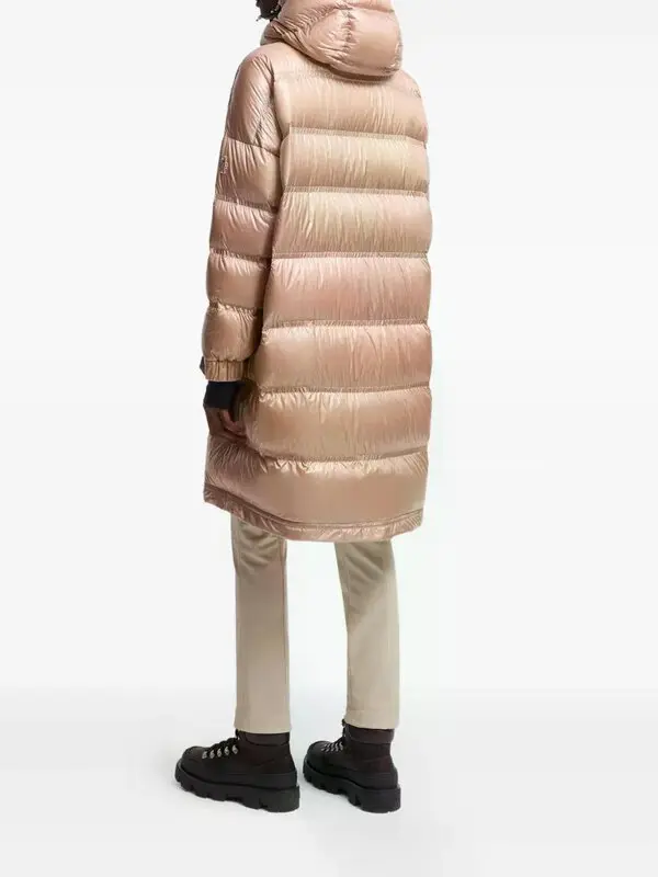 Moncler Rochelairs Quilted Hooded Coat - Pink