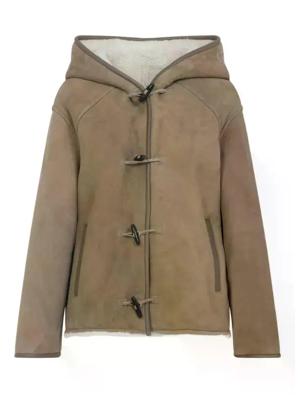 YVES SALOMON Hooded Suede Coat