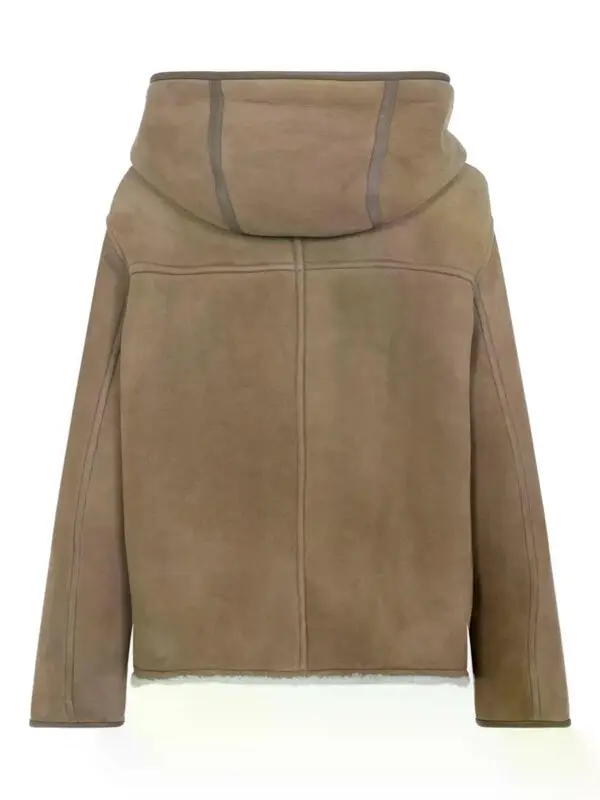 YVES SALOMON Hooded Suede Coat