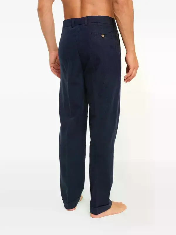 PENINSULA SWIMWEAR Linen-cotton Cuffed Pants