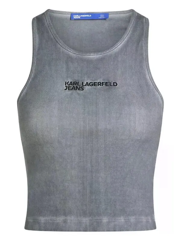 Karl Lagerfeld Ribbed Cotton Top