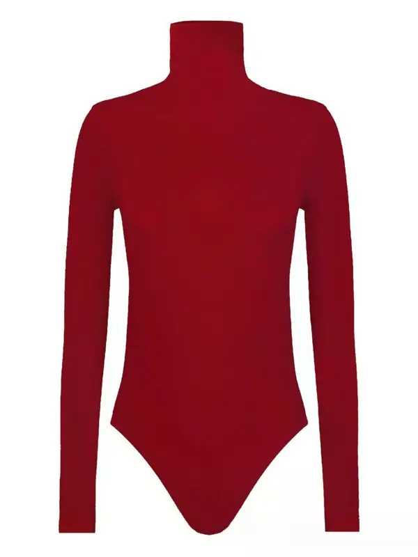 Wolford Virgin Wool Blend Bodysuit - Red
