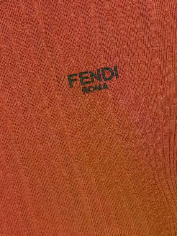 Fendi Ruffled T-shirt - Orange