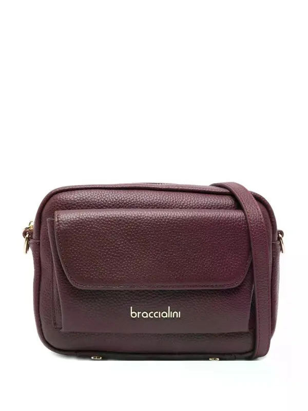 BRACCIALINI Flap-pocket Leather Crossbody Bag